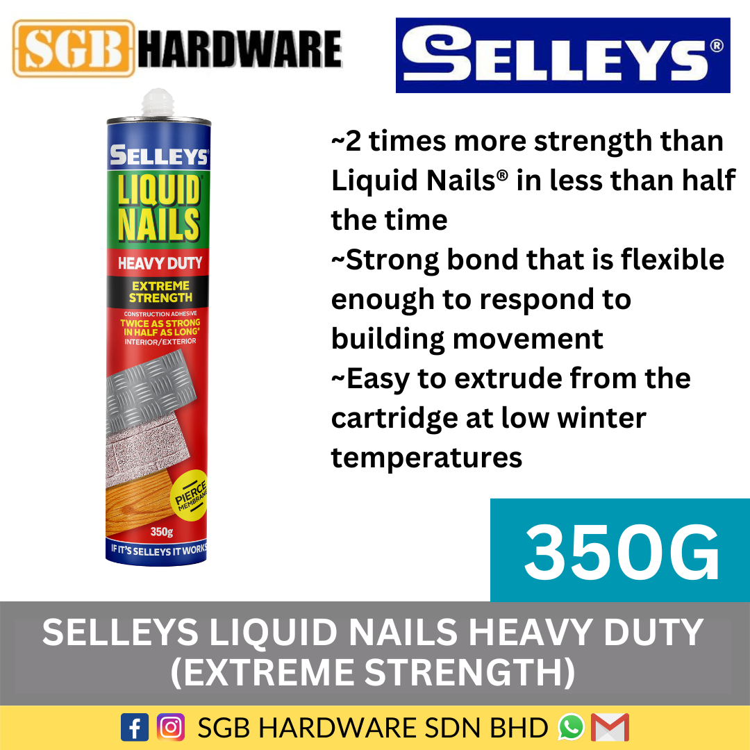 Selleys Liquid Nails Extreme Strength Construction Adhesive Heavy Duty Mosaic Tile Glue Gam Kayu ...