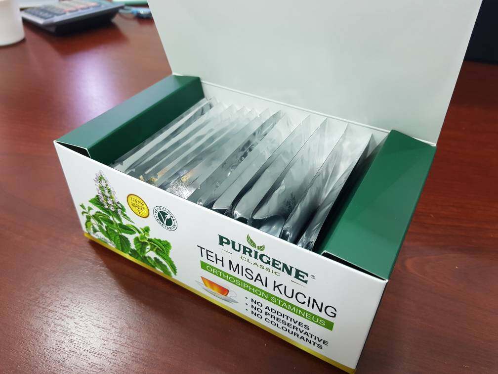 Purigene Teh Misai Kucing 2g x 20s Tea Bags Diabetes (HALAL) 猫须草降糖茶王 ...