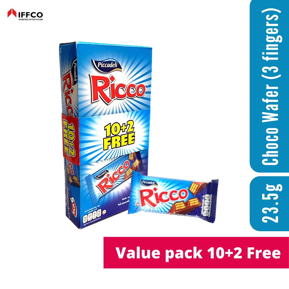 Piccadeli Ricco Chocolate 3 Finger 12s x 23.5g Promo Pack (10+2) | Lazada