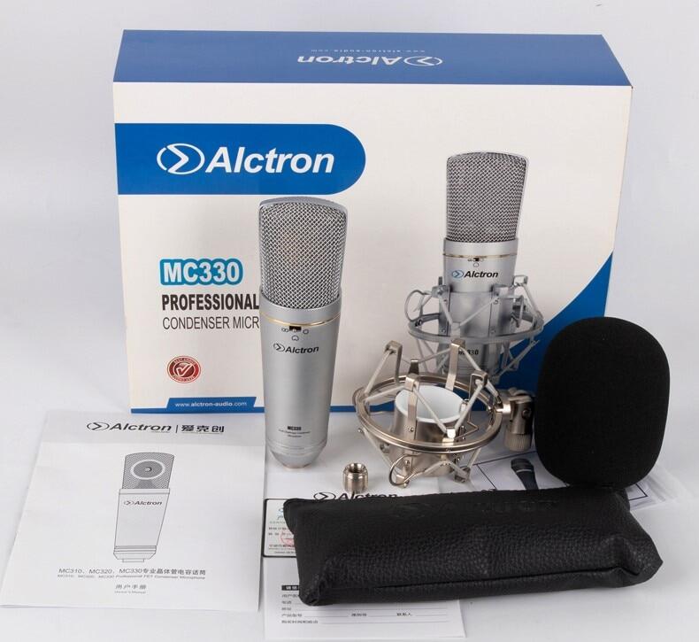 Alctron mc330 มืออาชีพ FET คอนเดนเซอร์ไมโครโฟนสตูดิโอบันทึกไมค์กับช็อกเ ...