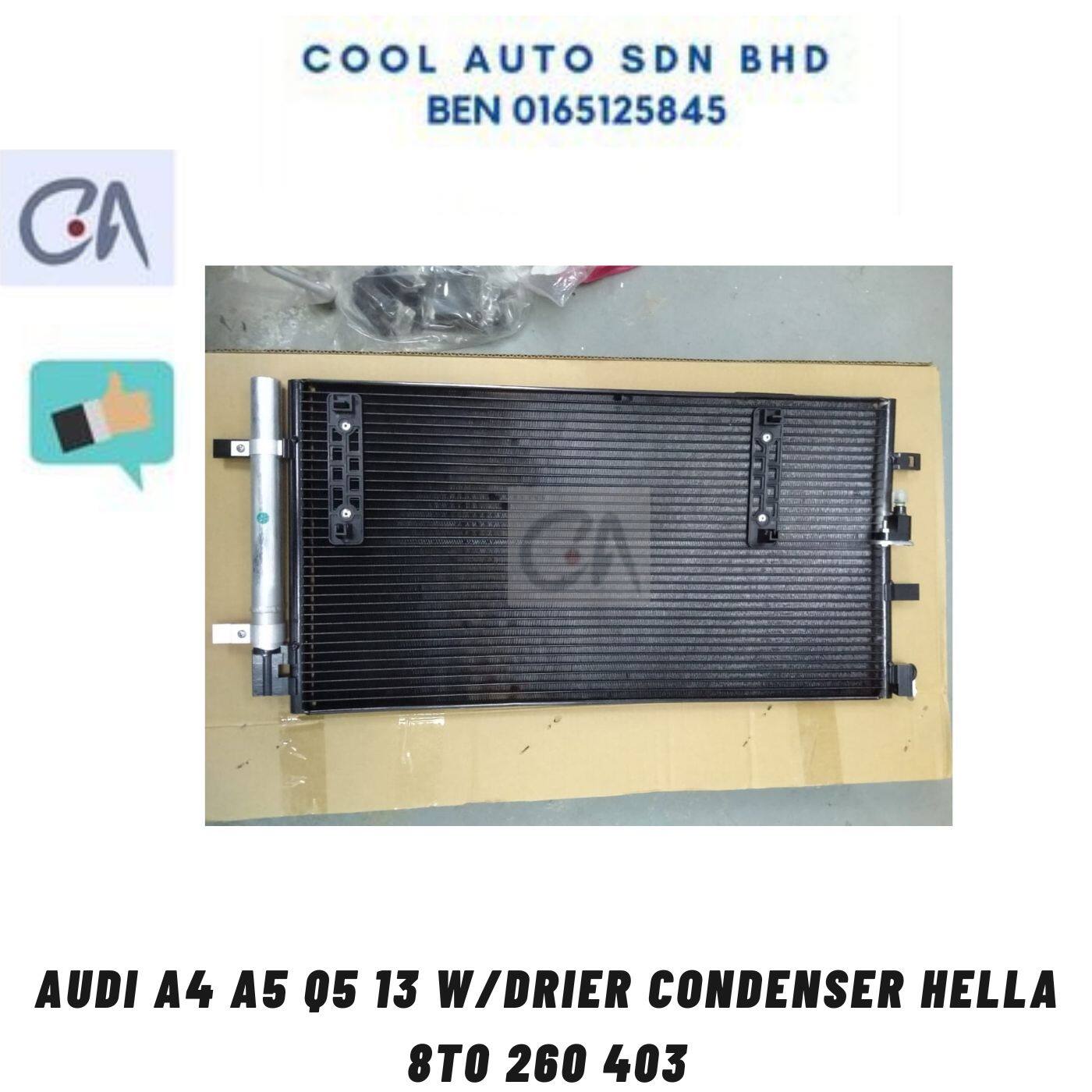 🔥READY STOCK 🔥 AUDI A4 A5 Q5 13 W/DRIER CONDENSER HELLA 8T0 260 403 ...