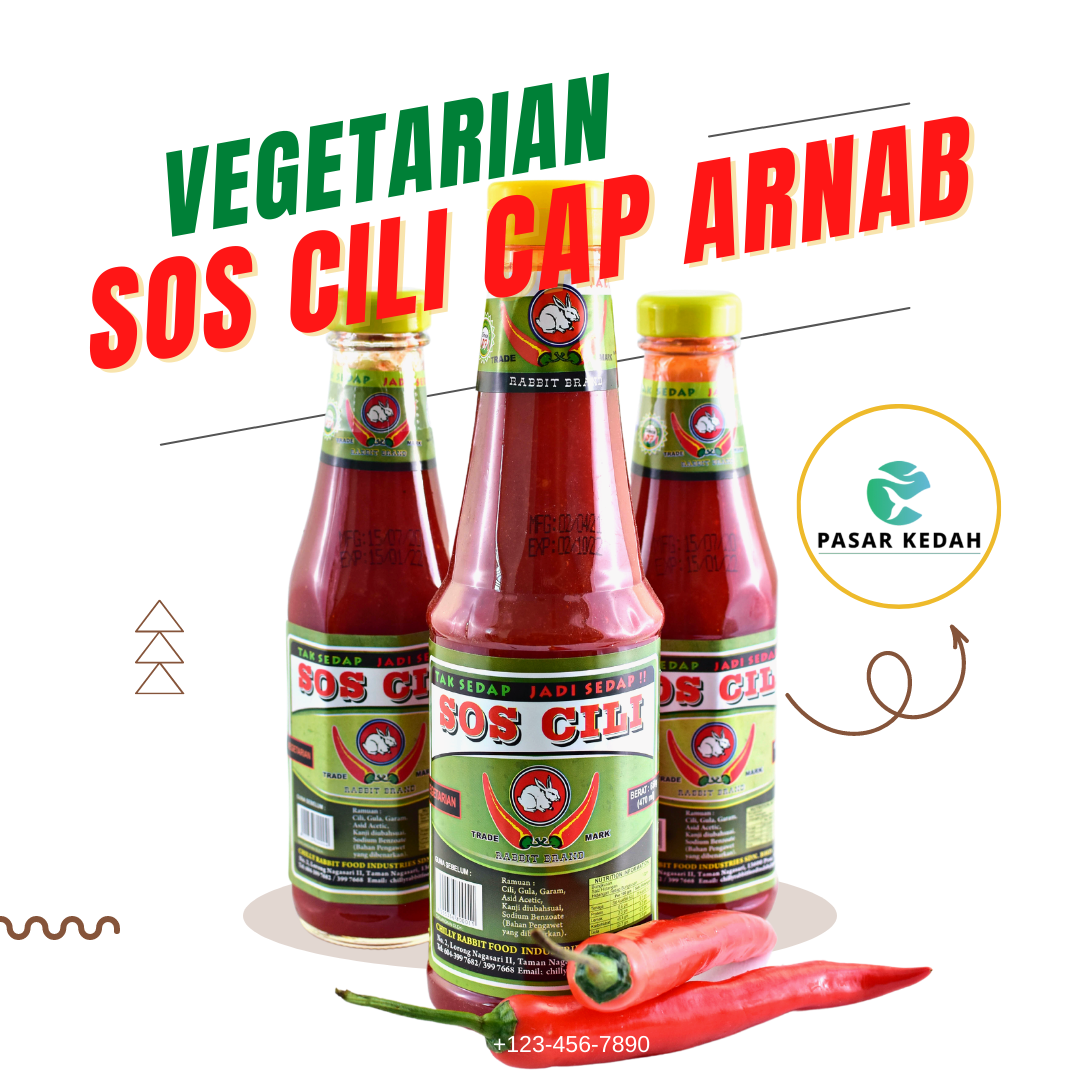 [VEGETARIAN] Chili Sauce Rabbit Brand | Sos Cili Cap Arnab 340g/650g ...