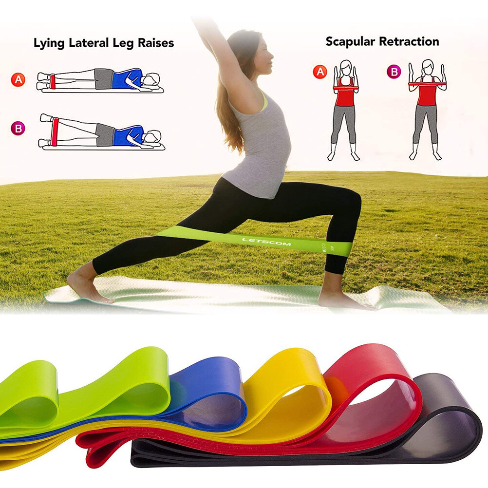 5pcs/set Fitness Yoga Ball Yoga Blocks Stretching Strap Resistance Loop ...