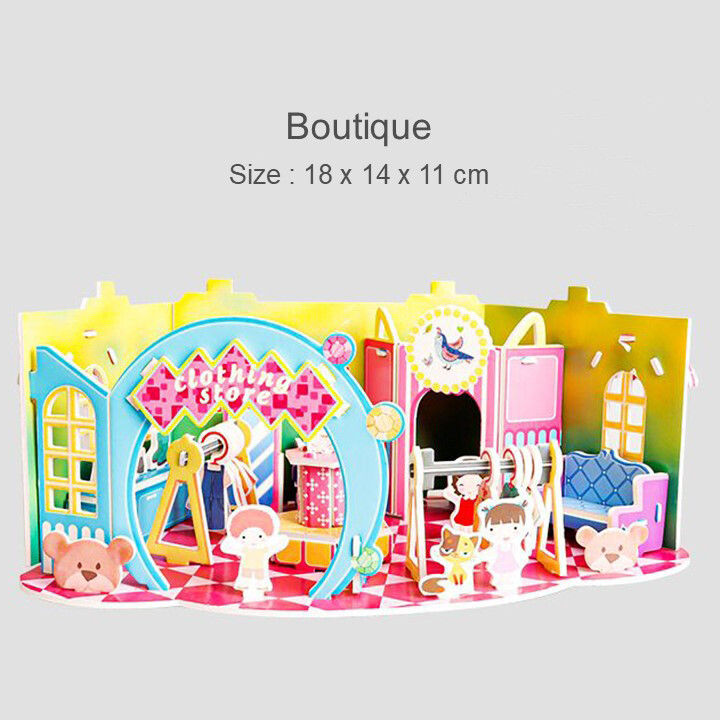 3D Building Puzzle Children DIY Simulation Jigsaw Puzzle House Early ...