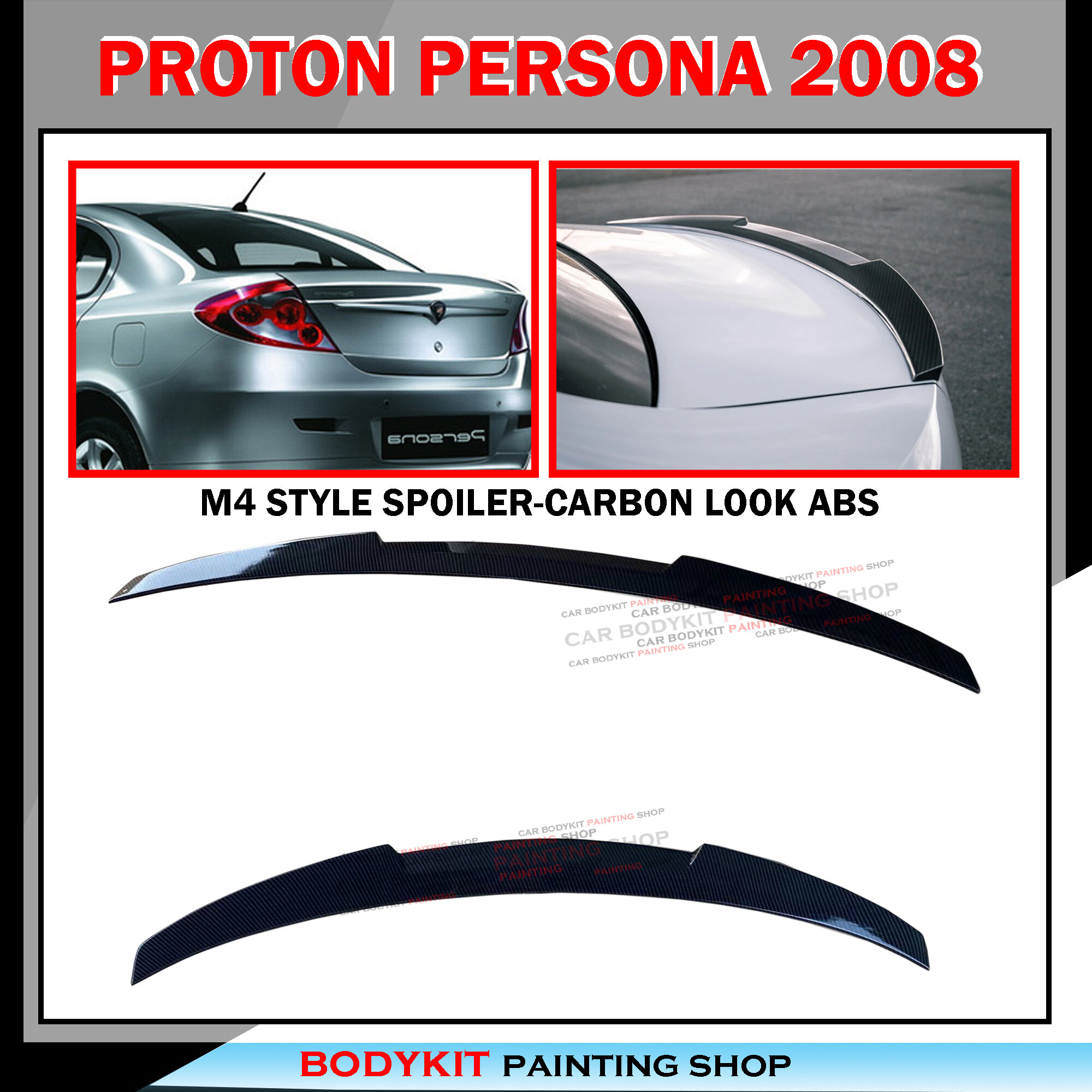 PROTON PERSONA 2008 M4 STYLE BACK BOOT LIP TRUNK DUCKTAIL REAR SPOILER ...