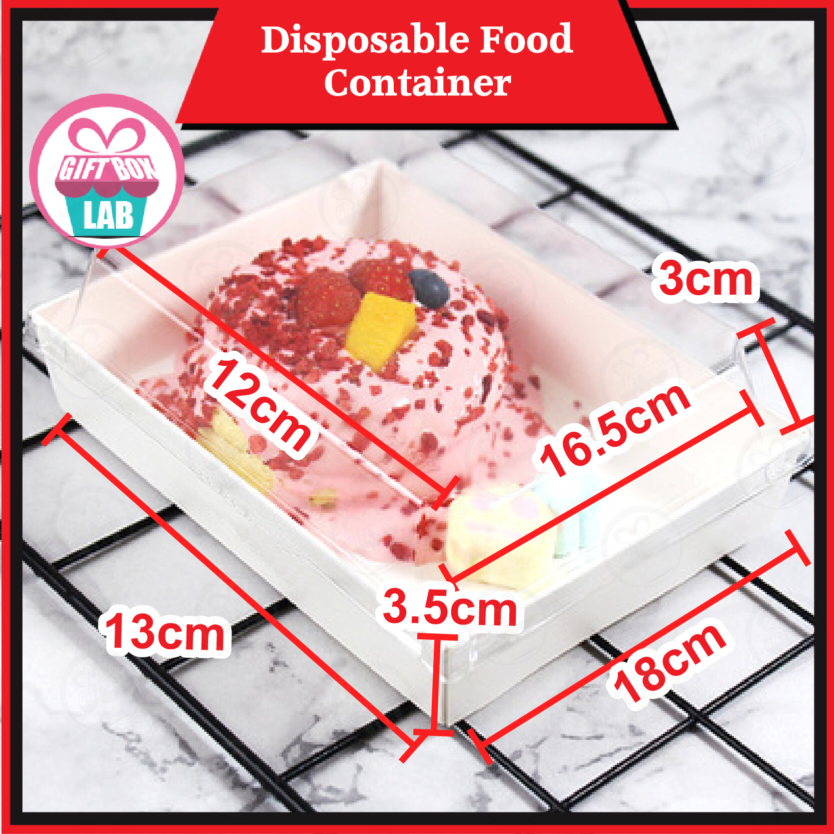 READY STOCK!!Kraft/White Paper Square and Rectangular Cake Box with ...