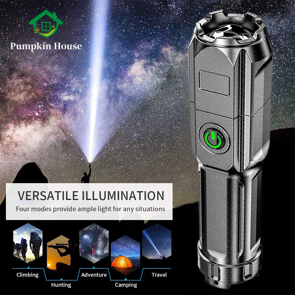 High Power Rechargeable Led Flashlights 18650 Batteries Home Led Night ...