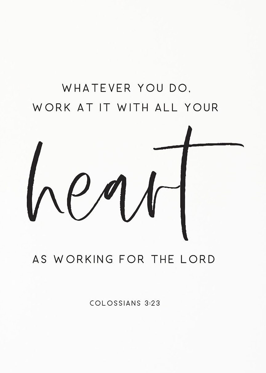 Colossians 3:23 Bible Verse Wall Art Office Scripture Bible Verse ...