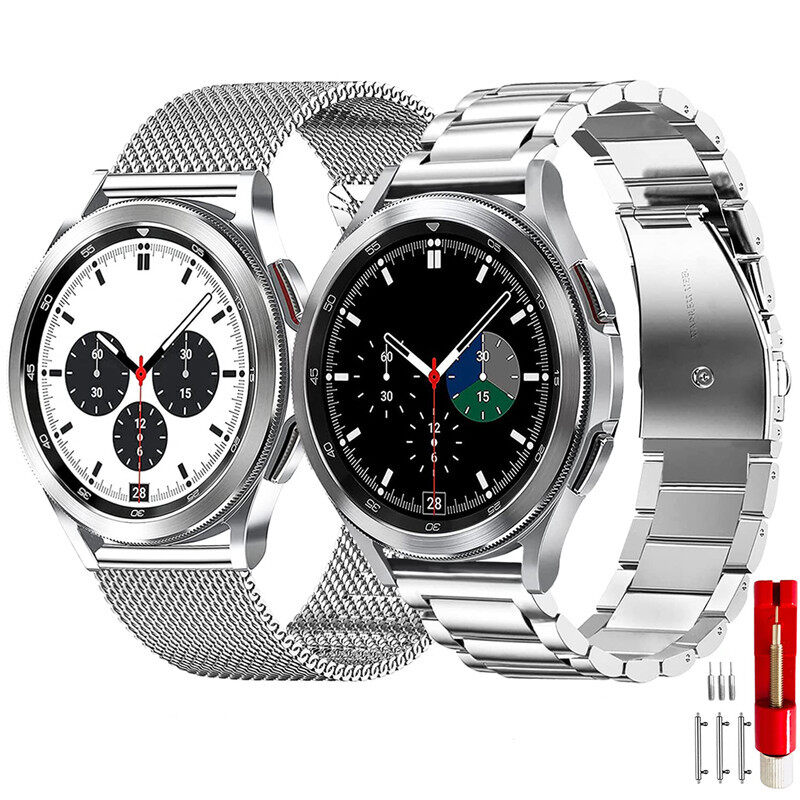 2pcs Metal Strap 18mm 20mm 22mm Stainless Steel Milanese Loop Watch ...