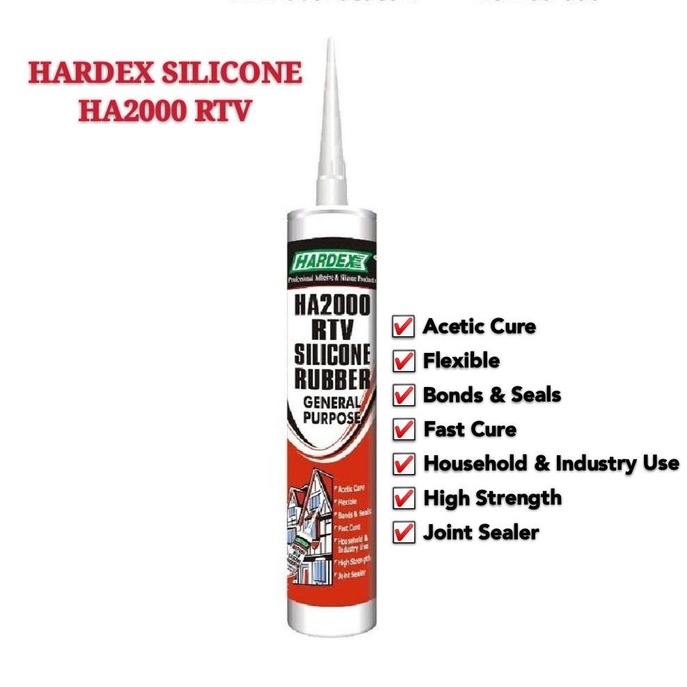 HARDEX SILICONE HA2000 RTV SILICONE RUBBER GENERAL PURPOSE ( CLEAR ...