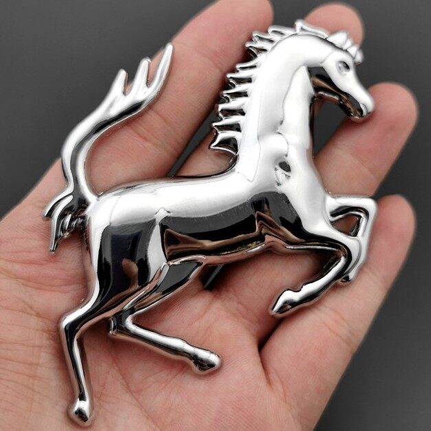 XIFNAN For Ferrari Metal Horse Logo Modification Labeling Body Sticker ...