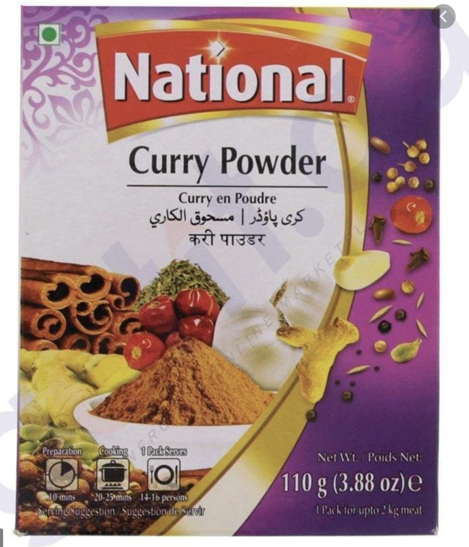 Curry Powder 110gm 10% extra free packet National Foods Pakistan ...