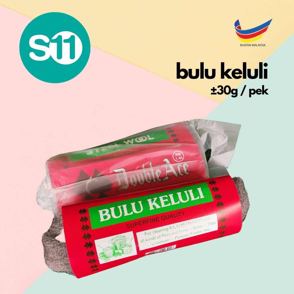 Gosok Periuk Halus / Steel Wool 30g / Bulu Keluli / Berus Dawai Halus ...