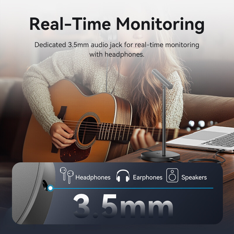 Vention USB Desktop Microphone for PC Laptop Computer Live Streaming ...