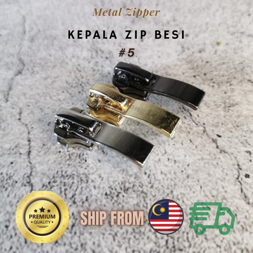 Kepala Zip Besi Gigi Besi #5/ Metal Zipper Head #5 | Lazada