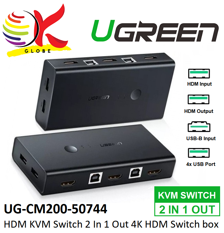 UGREEN HDM KVM SWITCH 2 IN 1 OUT 4K HDM HD SWITCH BOX SWITCHER WITH ... UGREEN HDM KVM SWITCH 2 IN 1 OUT 4K HDM HD SWITCH BOX SWITCHER WITH ...