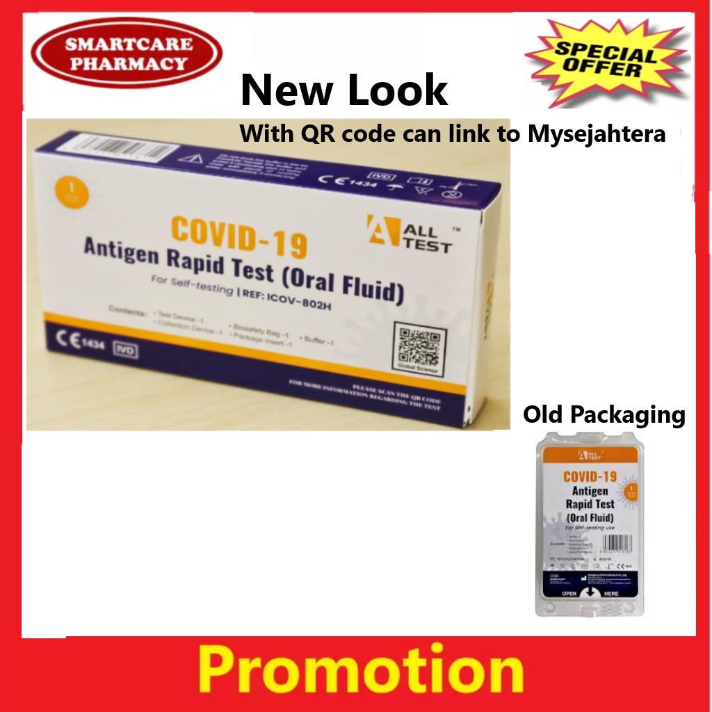 (MDA Approved) ALL TestCOVID-19 Antigen Saliva Rapid Test - Oral Fluid ...