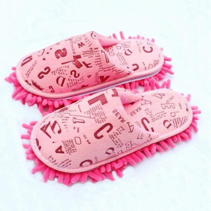 Microfiber Cartoon Slippers Floor Cleaning Mop Men And Women House ...
