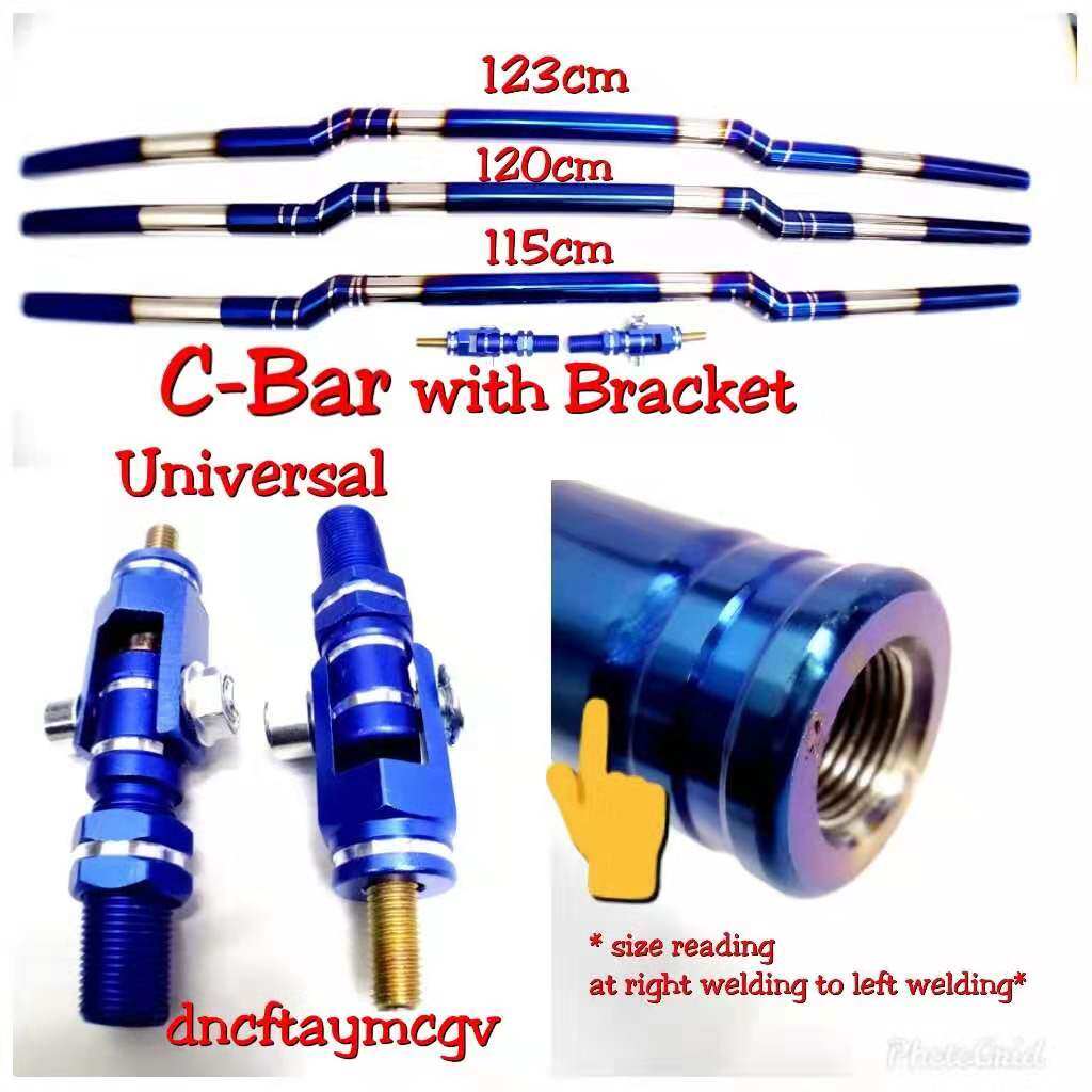 TITANIUM C BAR Iron x bar 120CM WITH BRACKET CURVE Hilux Revo rocco ...