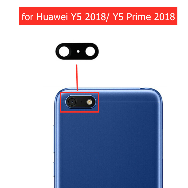 2Pcs กล้องด้านหลังเลนส์กระจกสติกเกอร์สำหรับ Huawei Y5 Y6 Y7 Y9 Pro ...