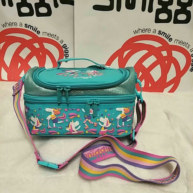 LUNCH BOX DOUBLE DECKER SMIGGLE (WITH STRAP) | Lazada