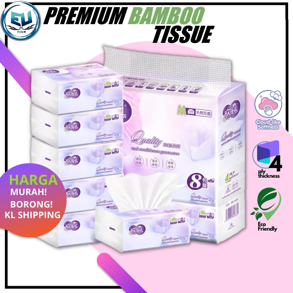 🔰 PREMIUM Tisu Bamboo Tissue Facial Tissue Paper Pocket Toilet Tissue ...