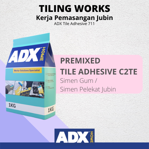 ADX TILE ADHESIVE 711 (1KG) PREMIXED [SIMEN GUM / SIMEN PELEKAT JUBIN ...
