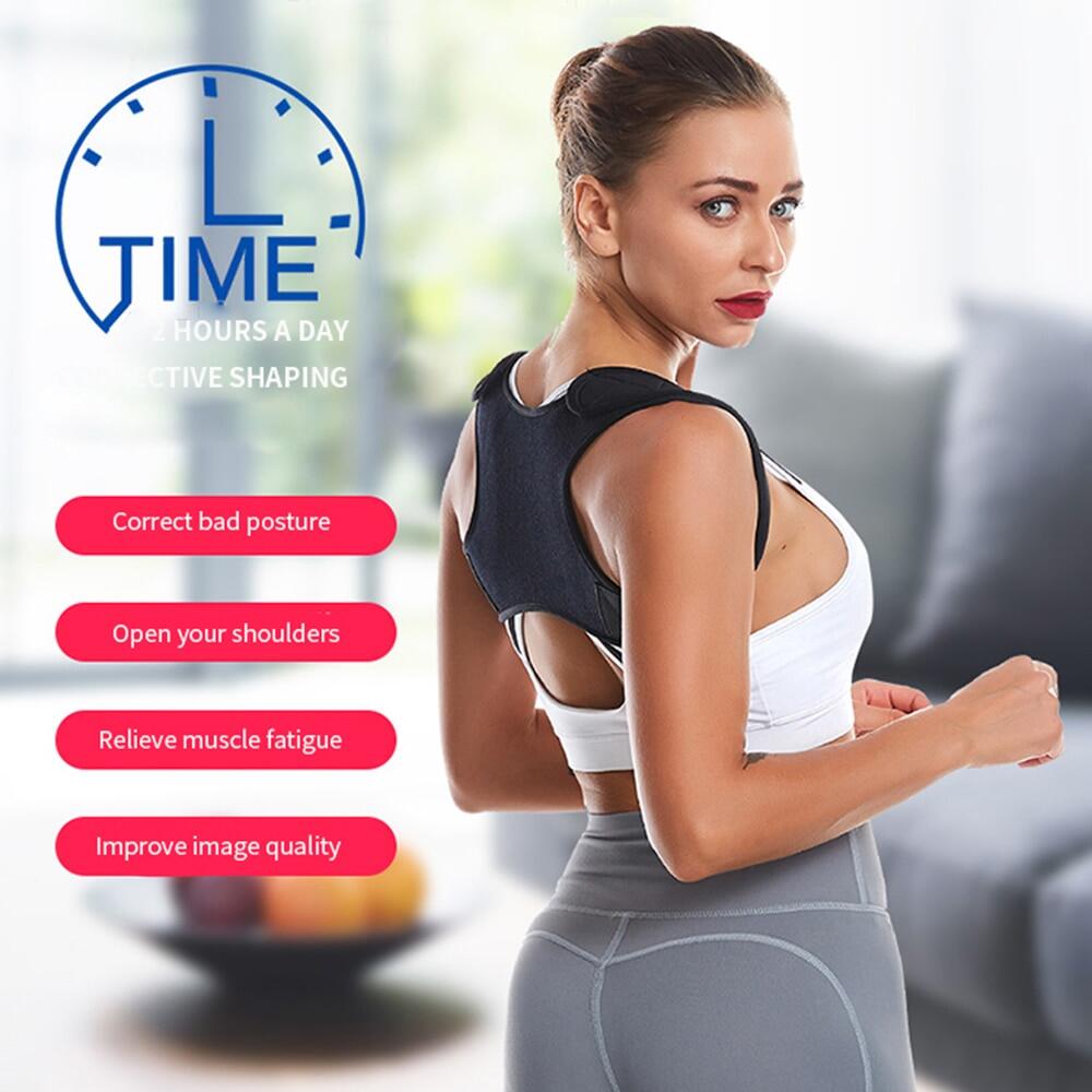 Posture Corrector Adjustable Back Support Belt Spine Back Shoulder ...
