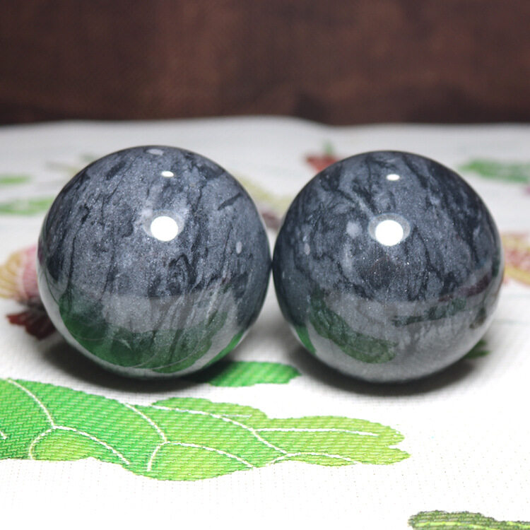 Hengfa Lina 1Pair 50mm Natural Jade Baoding Ball Fitness Handball ...