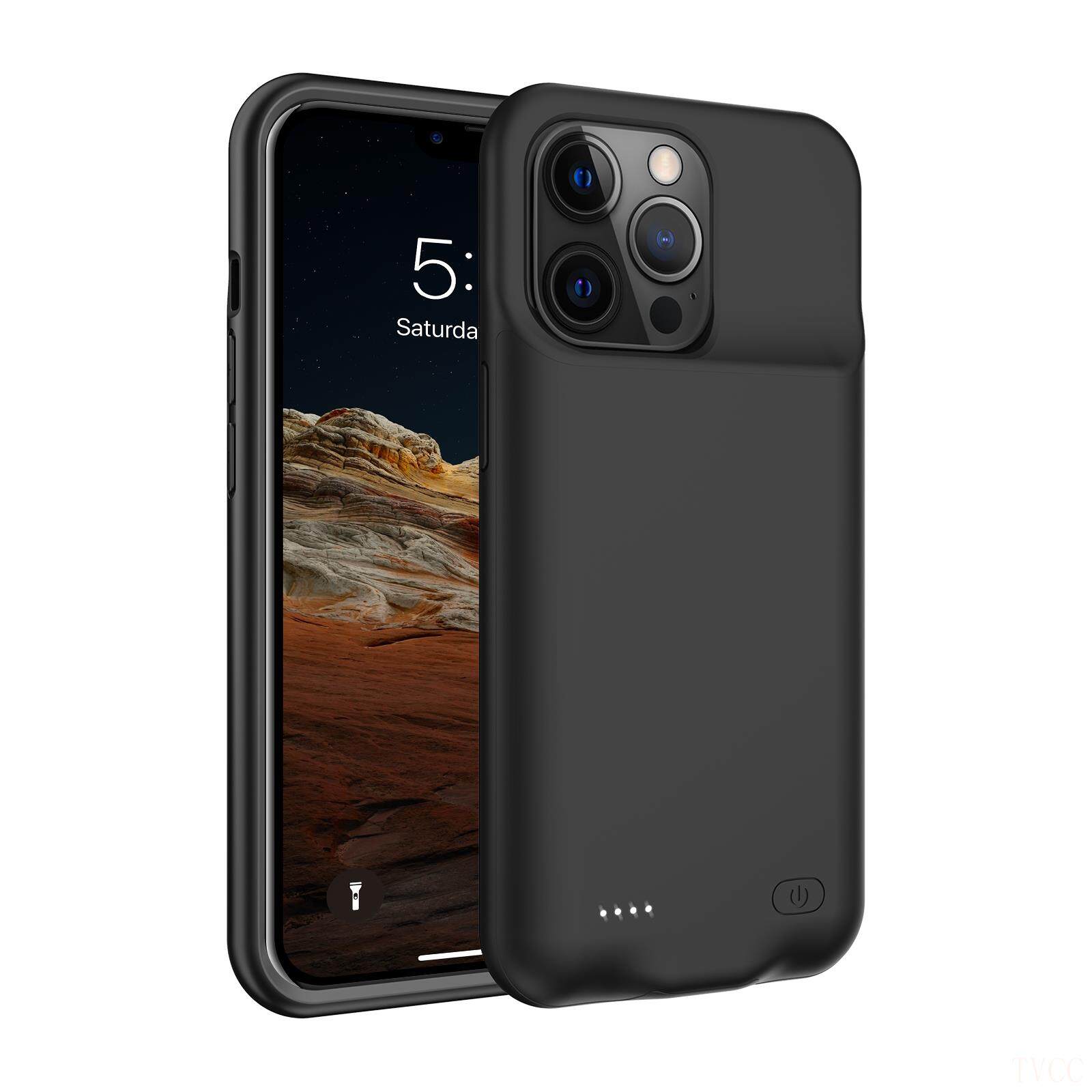 TVCC C88S 7000มิลลิแอมป์ชั่วโมงสำหรับ iPhone 13 Pro Max ขอบ TPU นุ่มแบบชาร์จขยายการชาร์จโทรศัพท์ ...