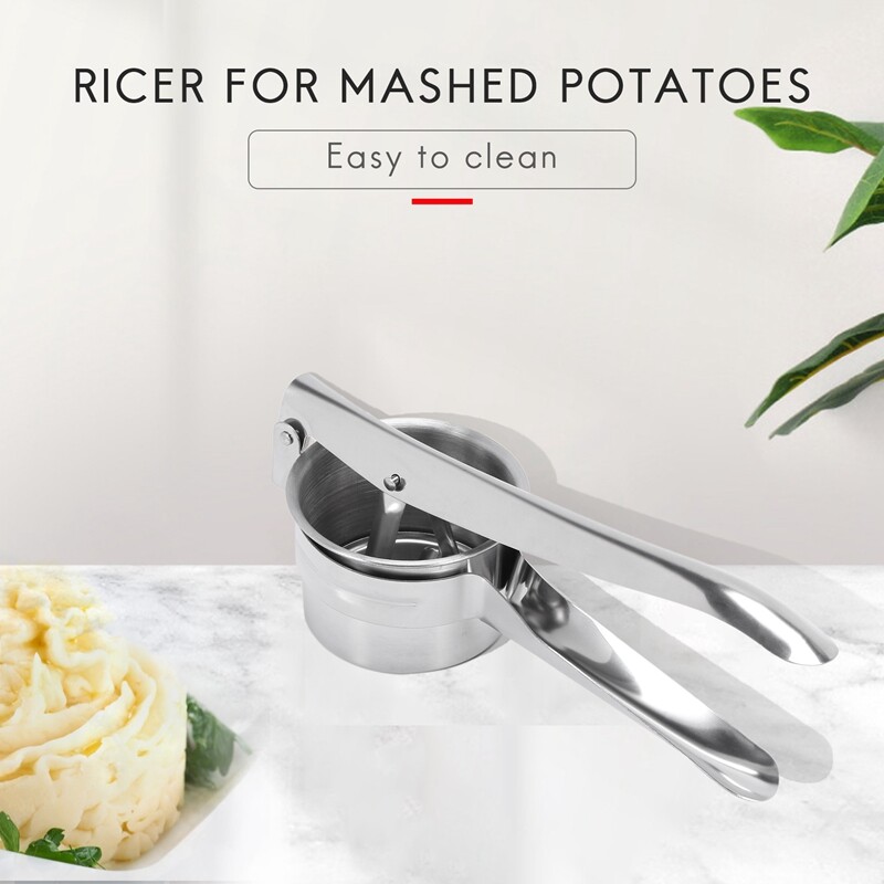 Stainless Steel Potato Ricer Masher with 3 Interchangeable Discs for ...