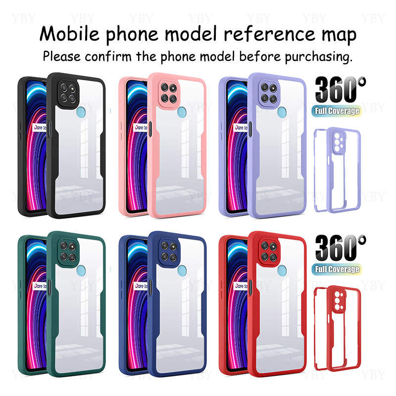 360 เคสกันกระแทก Realme C25 C25S เคสใส Clear Phone Case ป้องกันกล้องกัน ...