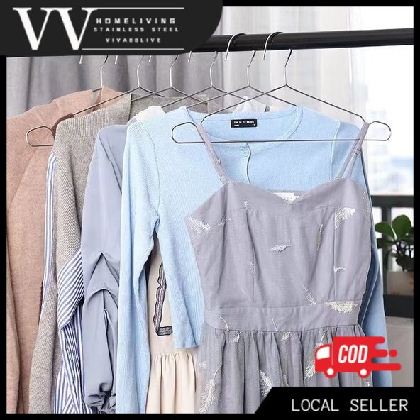 Stainless Steel 304 Cloth Hanger SUS304不锈钢衣架 ( 6 Units ) | Lazada