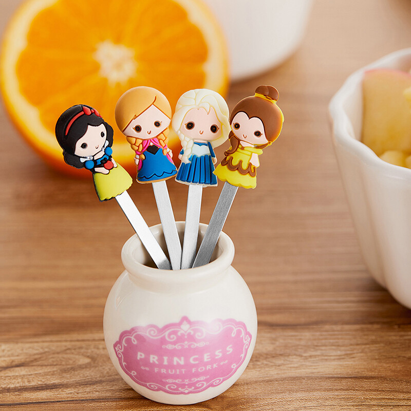 [Buy 3 get 5%]6pcs/Set Cute Cartoon Princess Stainless Steel Dessert ...