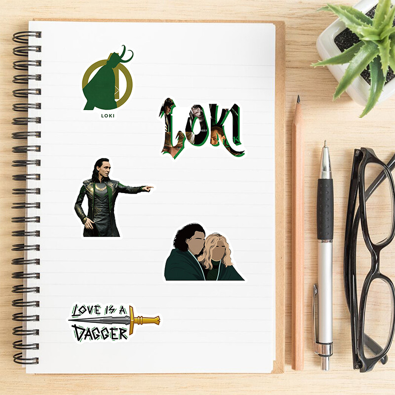 50pcs Marvel Movie Loki Decal Vinyl for Kids Skateboard Laptop Guitar ...