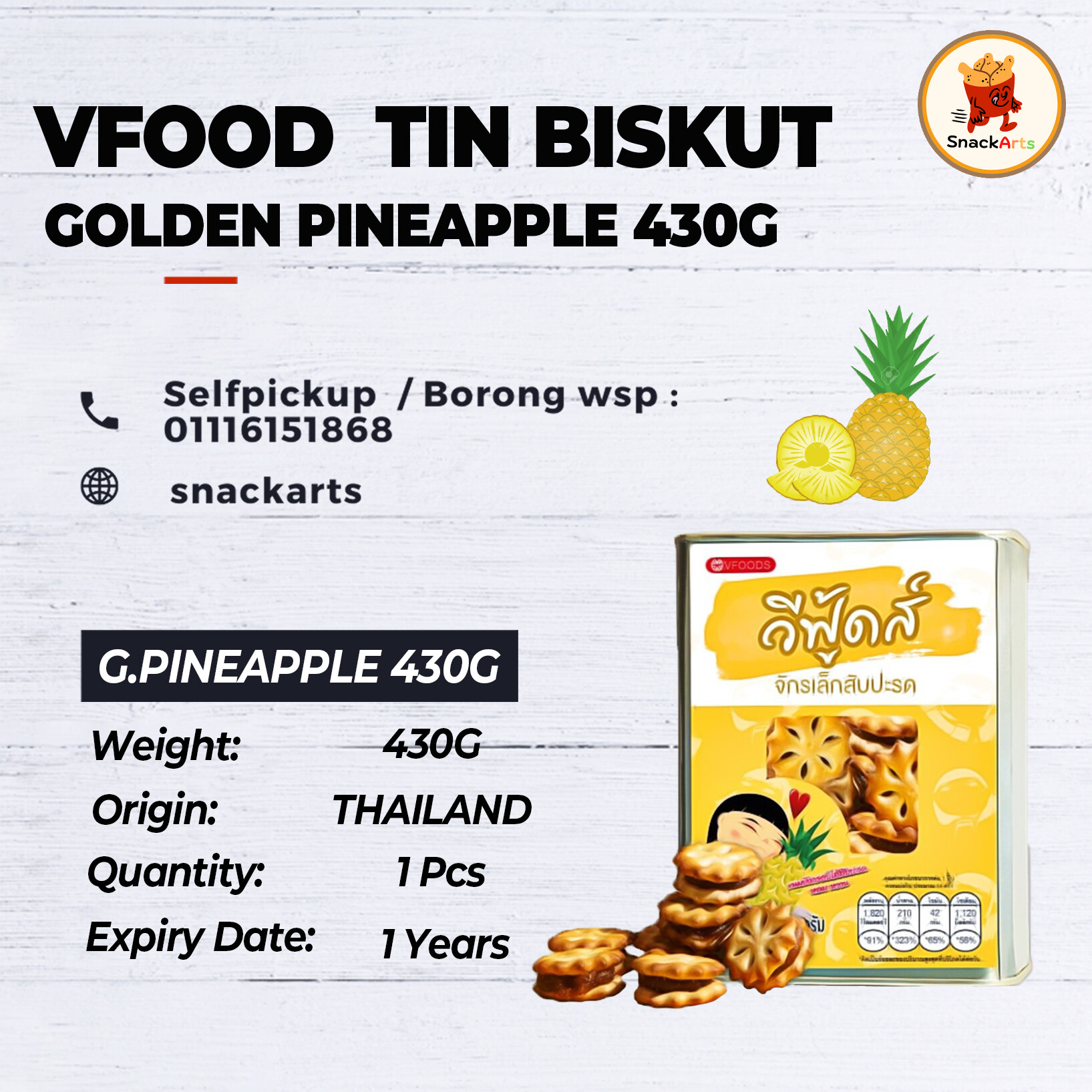Thailand Mini VFOODS Biscuits Cookies - Biskut Tin 430g Halal 🔥 | Lazada