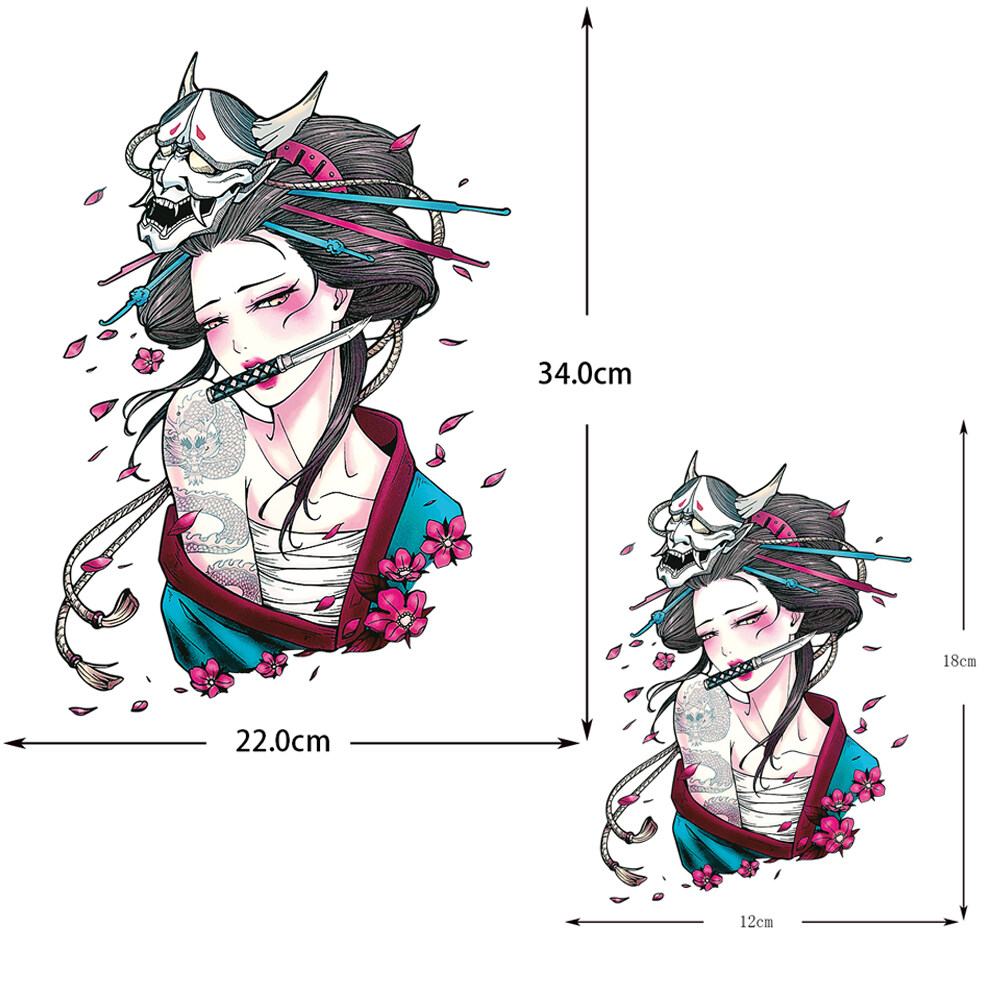 JDM Stickers Japanese Car Stickers Japanese Beauty Samurai Block ...