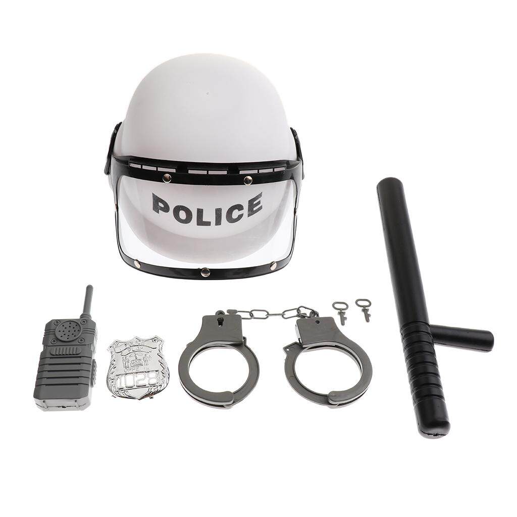 colcolo 5Pcs Police Man Role Play Prop Kids Costume Set Hat Handcuff ...