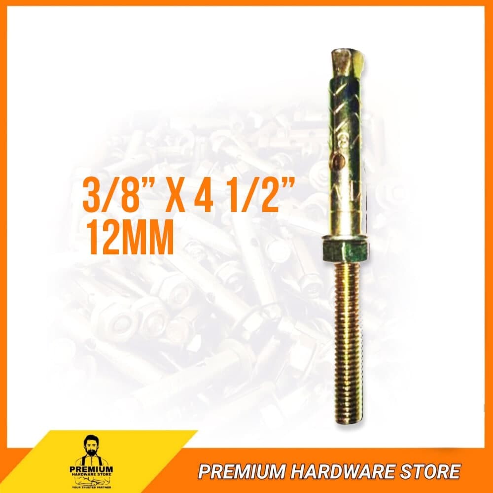 PREMIUM Sleeve Anchor 8MM 10MM 12MM (1 PCS) Iron Metal Wall Plug Screw ...