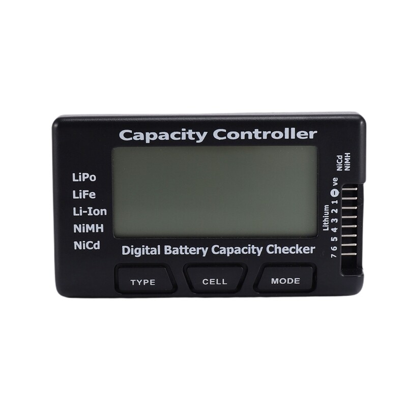 2.1" RC Cell Meter-7 Digital Battery Capacity Checker/Controller for ...