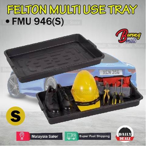 FELTON Multi Use Car Boot Tray Plastic Multipurpose Wet Dry Good ...