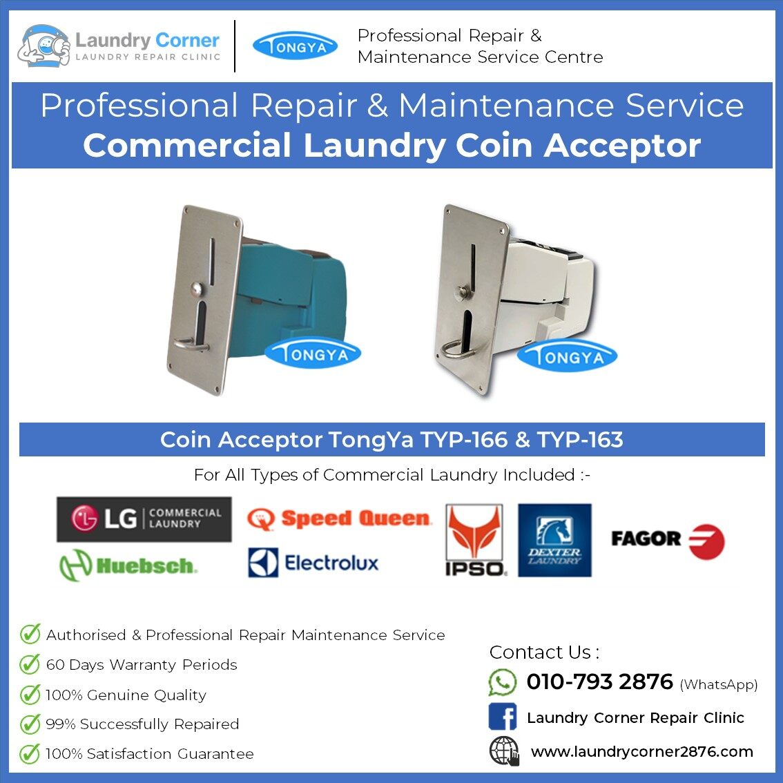 Repair & Service | Coin Acceptor Coin Drop Tongya TYP166 & TYP163 | LG ...