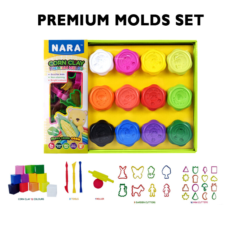 Nara Premium Quality Non-Toxic Eatable Corn Clay Non-Drying Clay Kids ...
