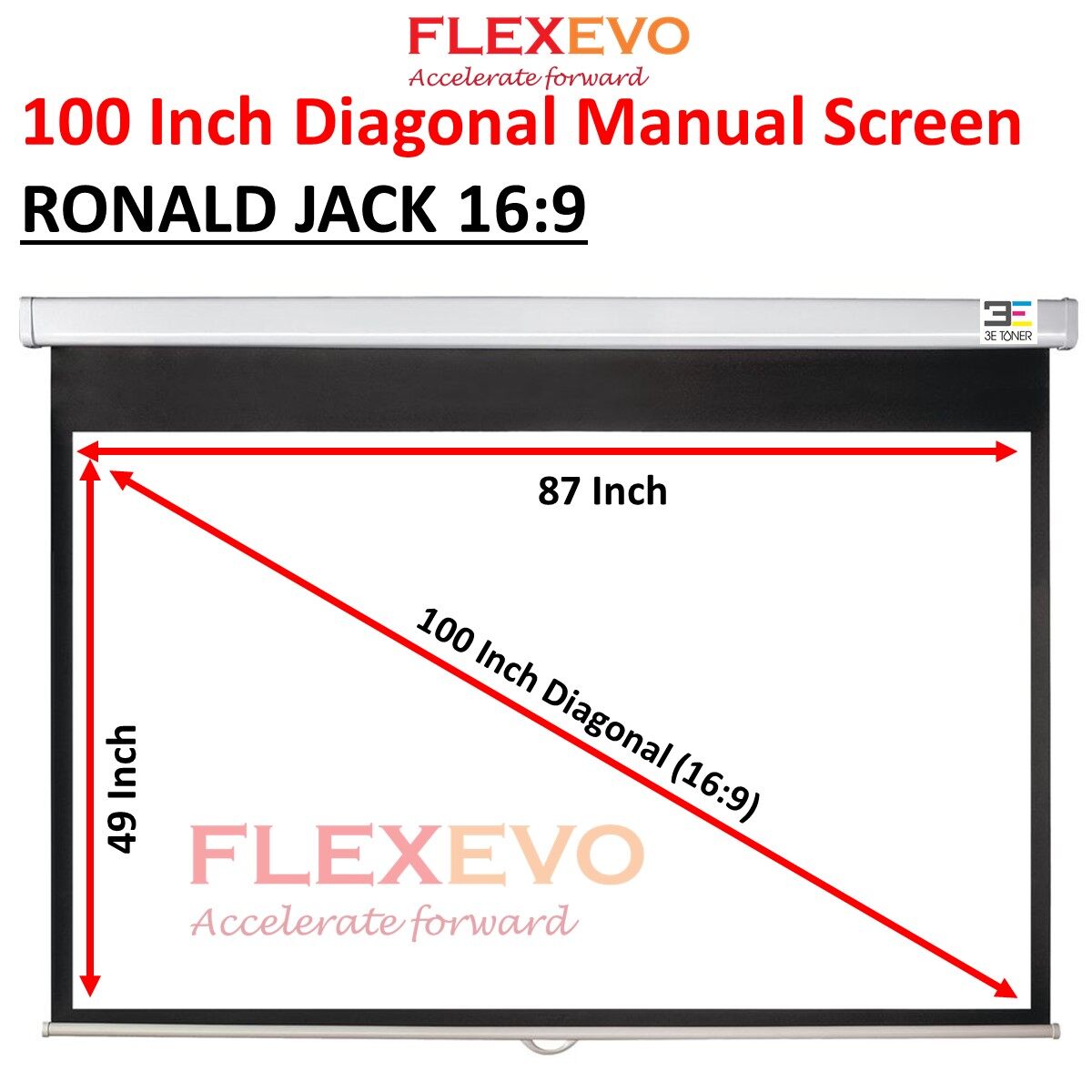 Manual Wall / Ceiling Mount Projector Screen 100D 92D Ronald Jack ...