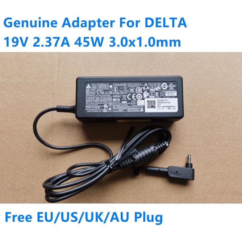 Genuine 19V 2.37A 45W 3.0x1.0mm DELTA ADP 45FE F AC Adapter For ACER Notebook Charger Power ...