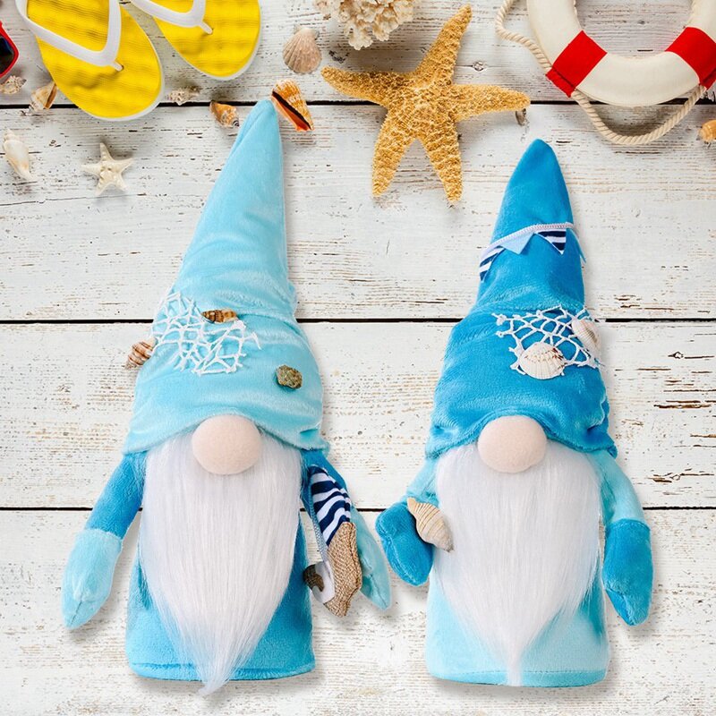[FYDAG MALL] 2 Pcs Summer Ocean Gnome Tomte Nisse Scandinavian Swedish ...