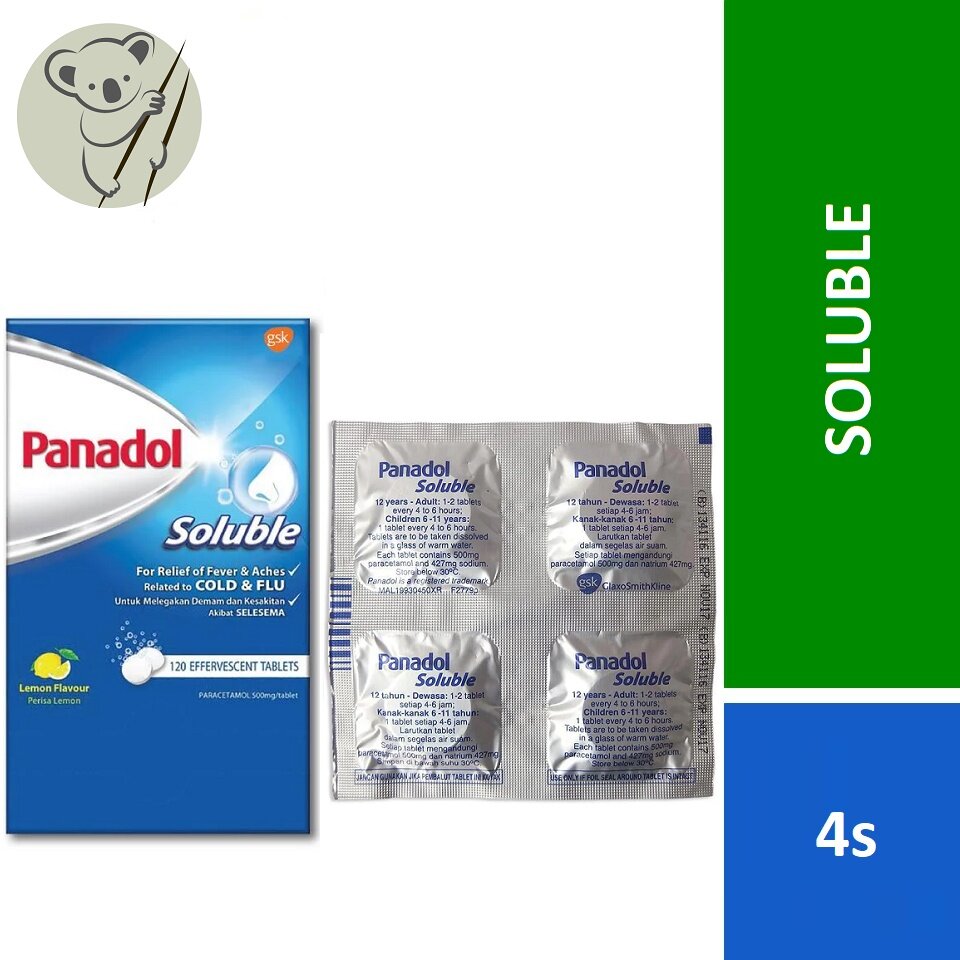 Panadol Soluble Tablet 4s | Lazada