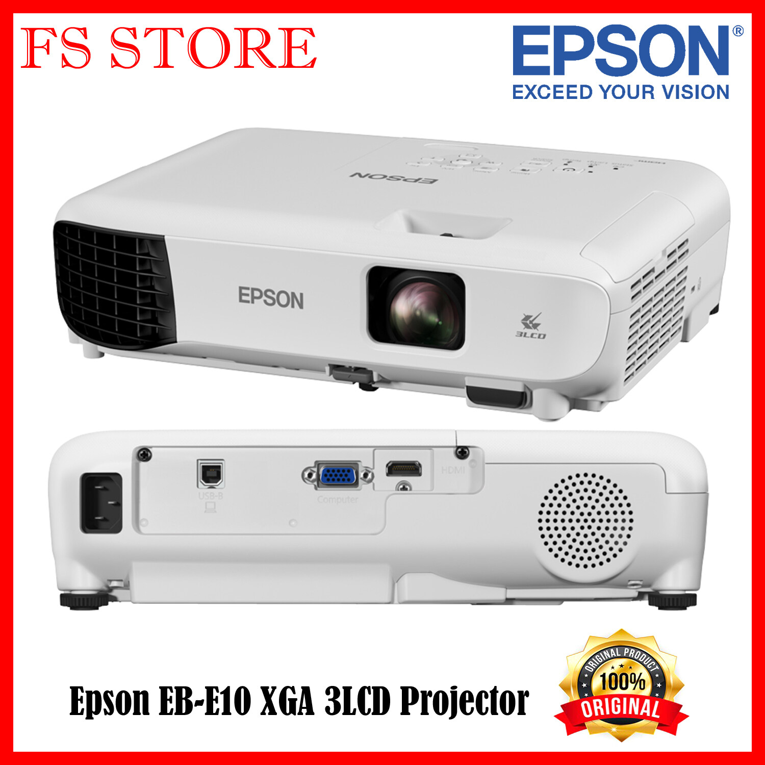 EPSON ORIGINAL MALAYSIA OVERHEAD PROJECTOR MULTIMEDIA PROJECTOR EB-EB10 EB10 HDMI 3LCD | Lazada