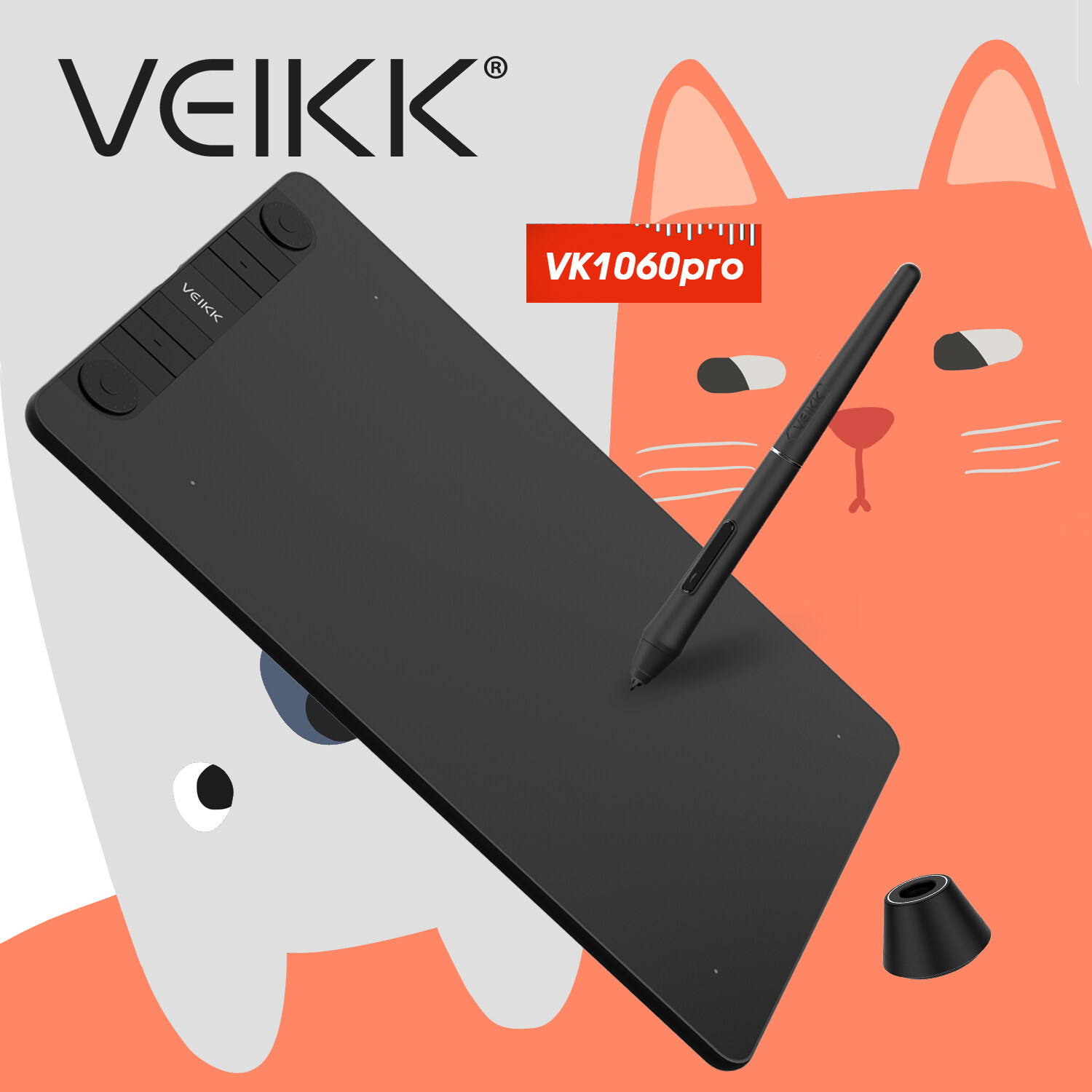 VEIKK VK640 VK1060 VK1060PRO แท็บเล็ตวาดรูปภาพวาดดิจิตอล Pad ปากกาแท็บ ...