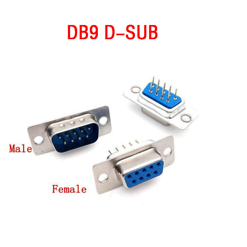 10ชิ้น DB9ขาตรงตัวเมีย/ตัวผู้ปลั๊ก D-Sub PCB D-SUB 2แถวอะแดปเตอร์เชื่อม ...